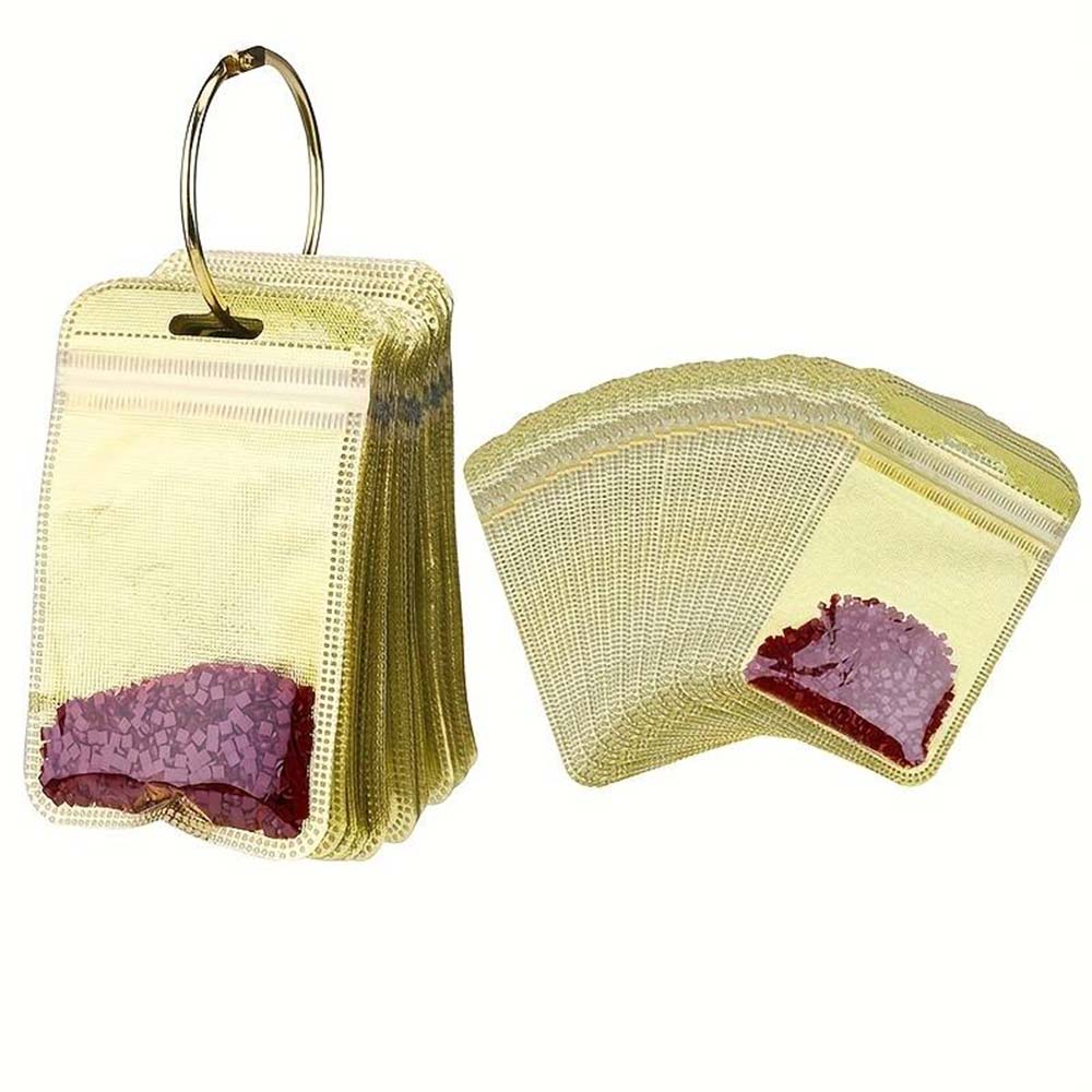 5D Diamond Painting 50 Ziplock Bags and 1 Book Ring – Figured'Art