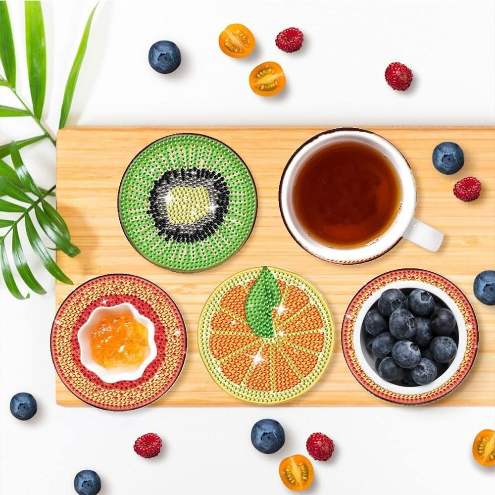 5D Diamond Painting Coaster with Fruits – Figured'Art