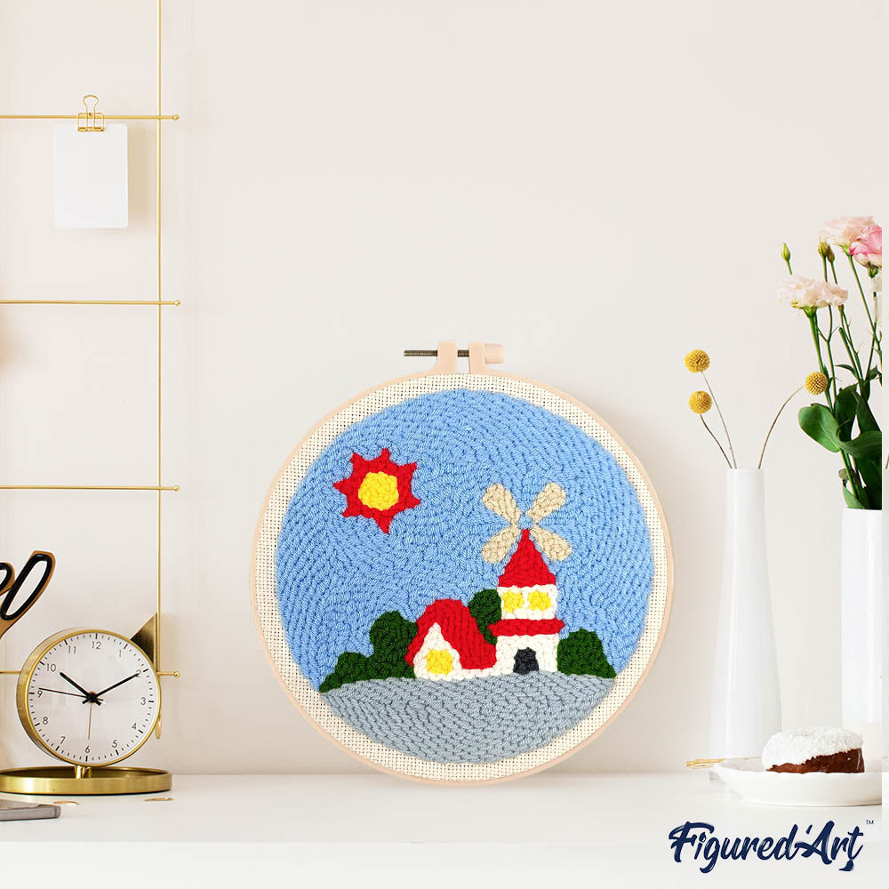 Punch Needle Kit - Sunny Windmill – Figured'Art