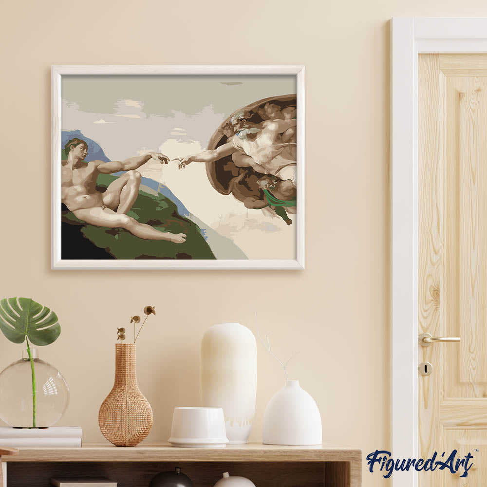 Paint by Numbers for adults UK - The Creation of Adam - Michelangelo ...