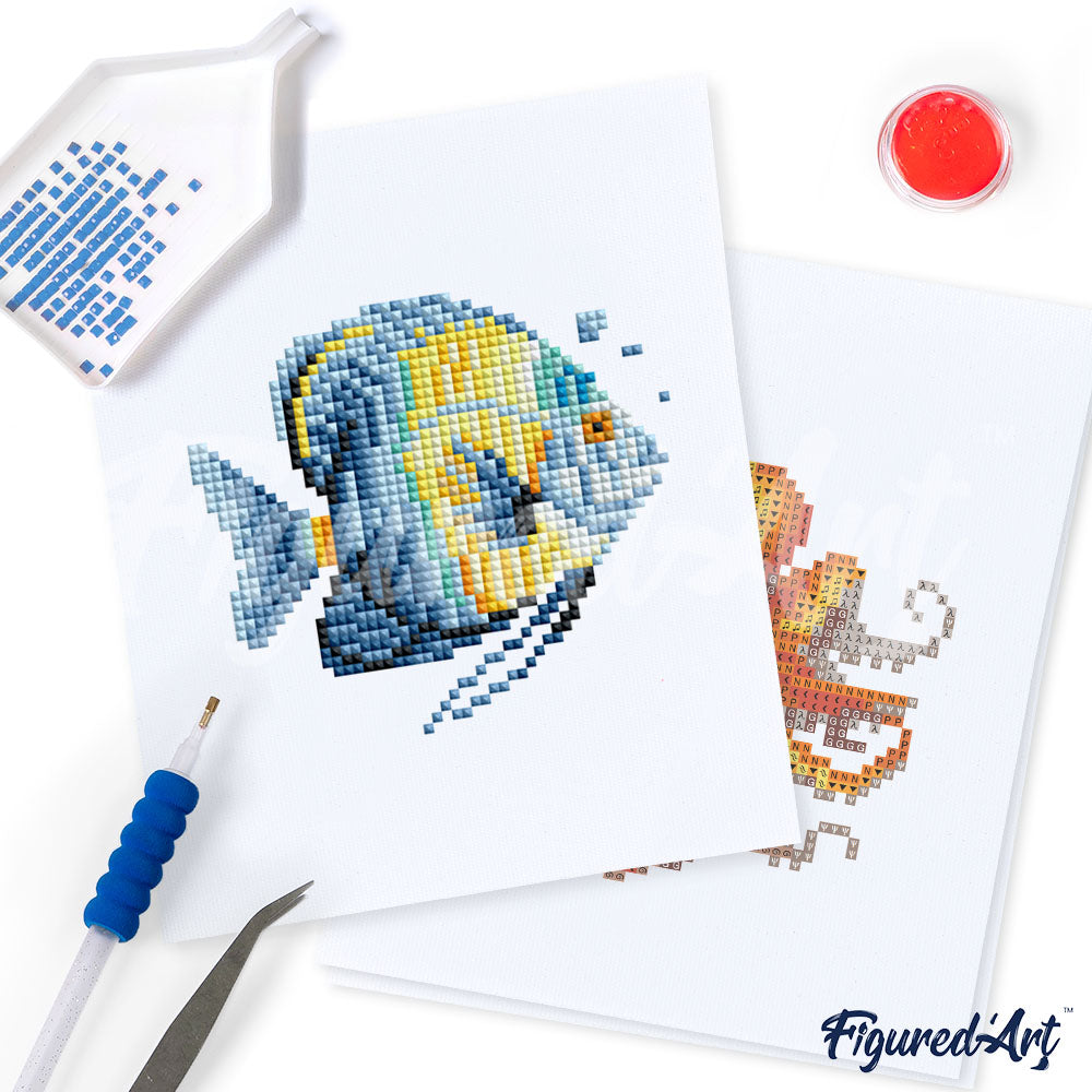 Gem Painting kit - Ocean Creatures series – Figured'Art