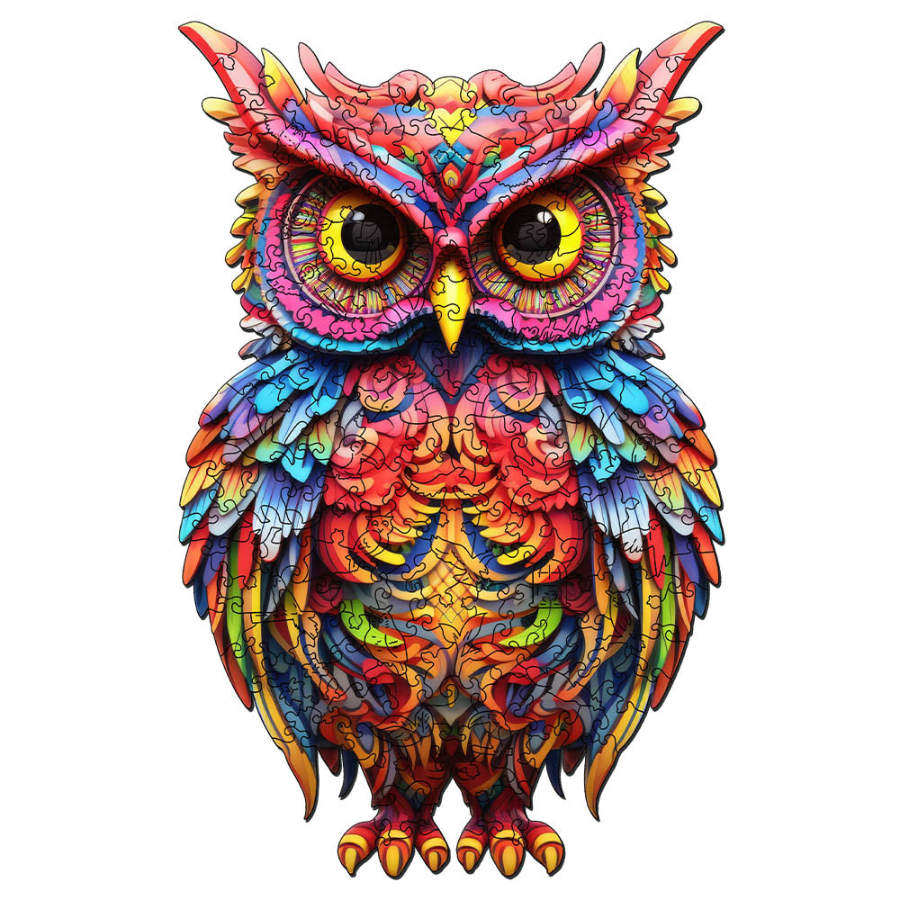 Wooden Puzzle - Radiant Owl – Figured'Art