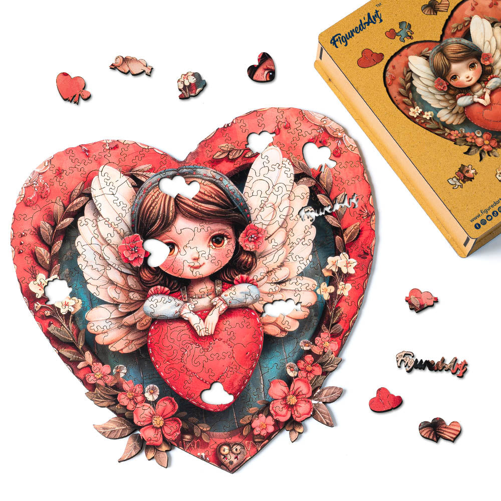 Wooden Puzzle - Angel in Heart – Figured'Art