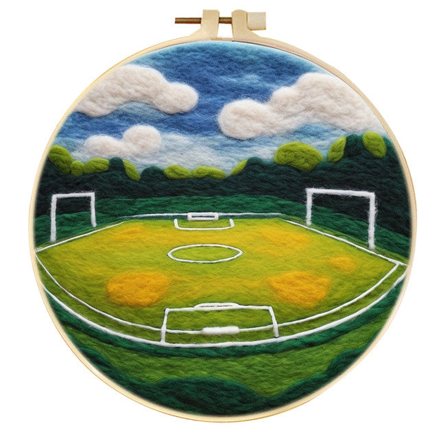 Needle Felting kit - Football Field – Figured'Art