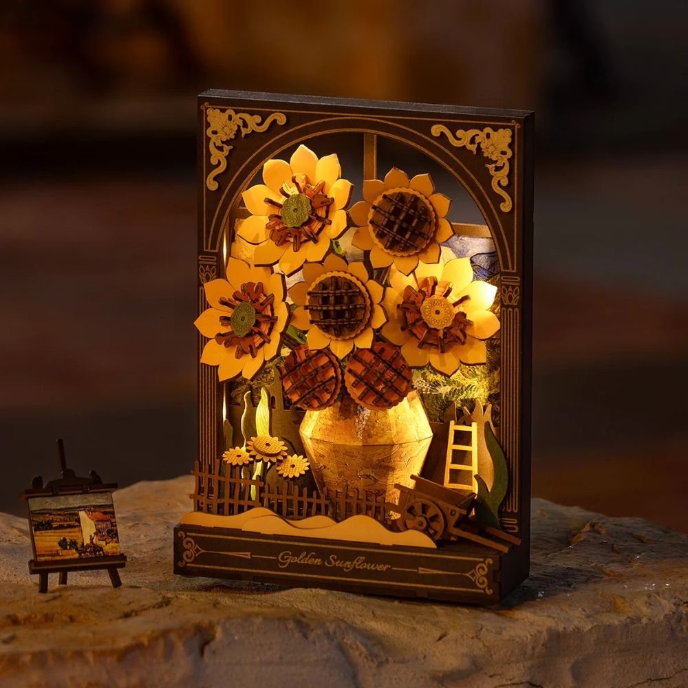 3D Puzzle - Golden Sunflower – Figured'Art