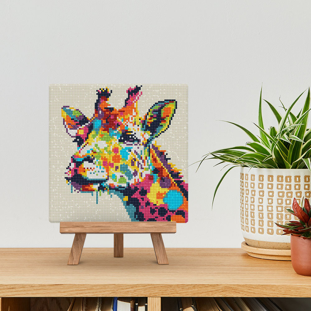 Mini Diamond Painting 25x25cm - Giraffe Abstract Pop Art small format ...