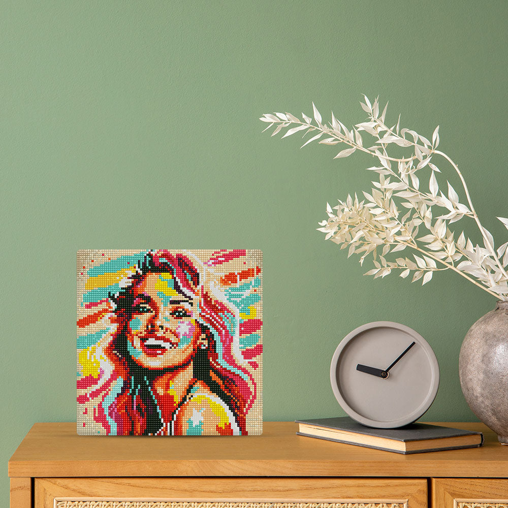 Mini Diamond Painting 25x25cm - Blonde Bombshell Pop Art small format ...