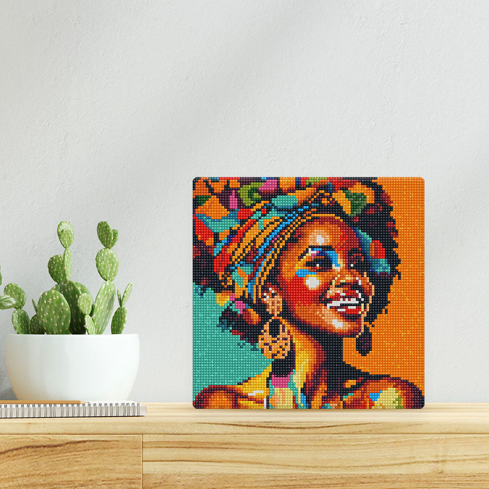 Mini Diamond Painting 25x25cm - African Queen Pop Art small format ...