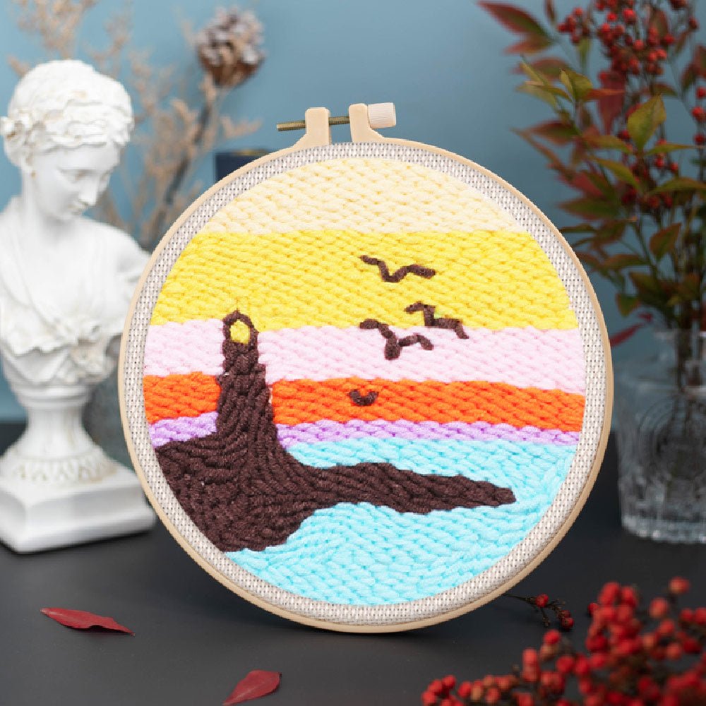Punch Needle Kit - Lighthouse and Sunset – Figured'Art