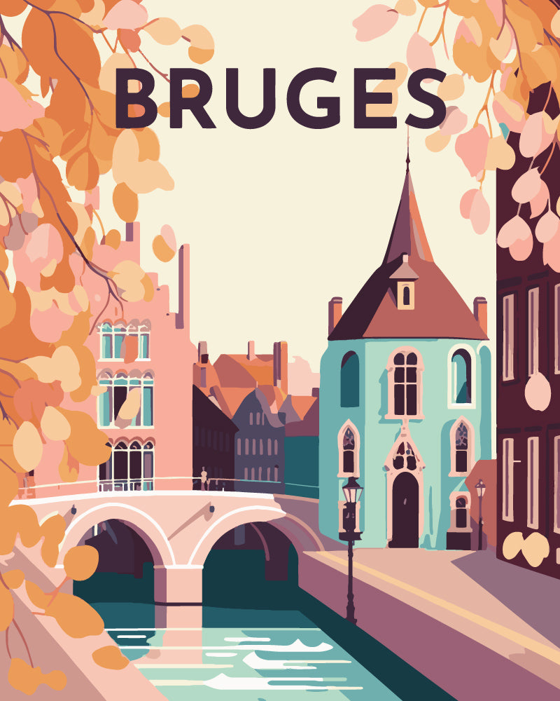 Paint by Numbers - Travel Poster Bruges – Figured'Art
