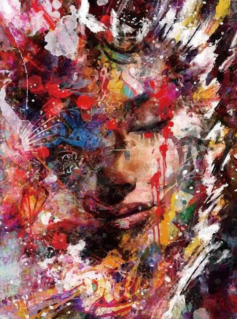 Paint by numbers - Abstract Female Face – Figured'Art