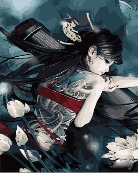 Paint by numbers - Character With Sword – Figured'Art